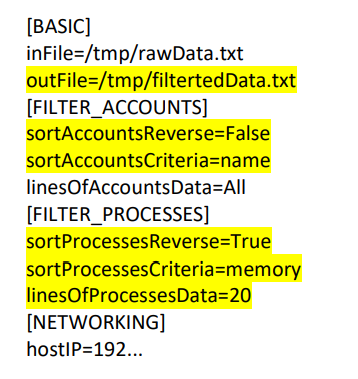 so basically the given that i have is the ini file | Chegg.com