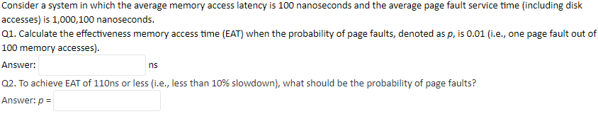 Solved Consider a system in which the average memory access | Chegg.com
