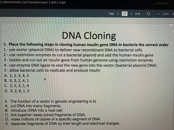 Solved 6 Bioinformatics and Genomics-part 1 and 2 2.ppt | Chegg.com
