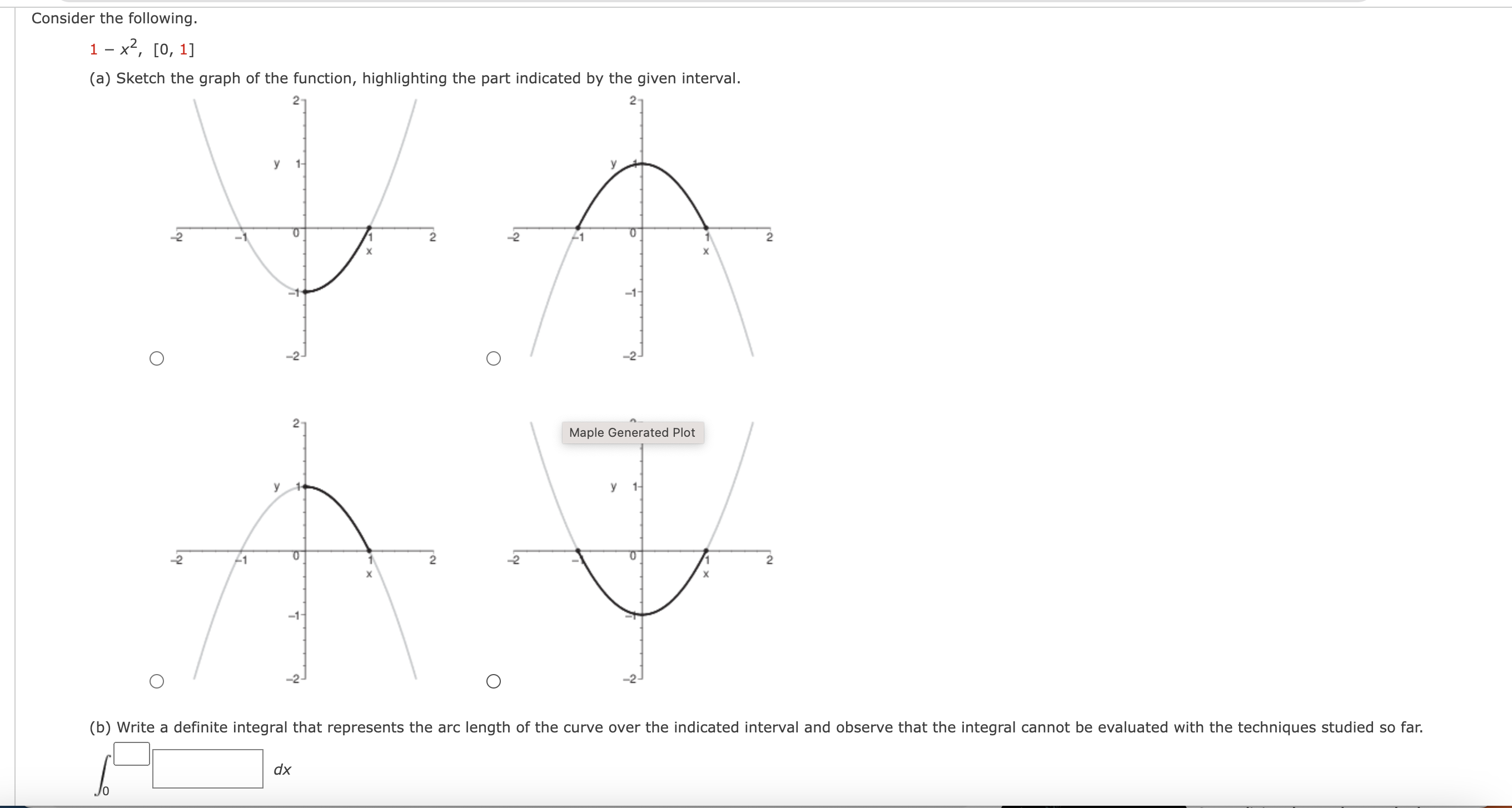 Solved (c) Use the integration capabilities of a graphing | Chegg.com