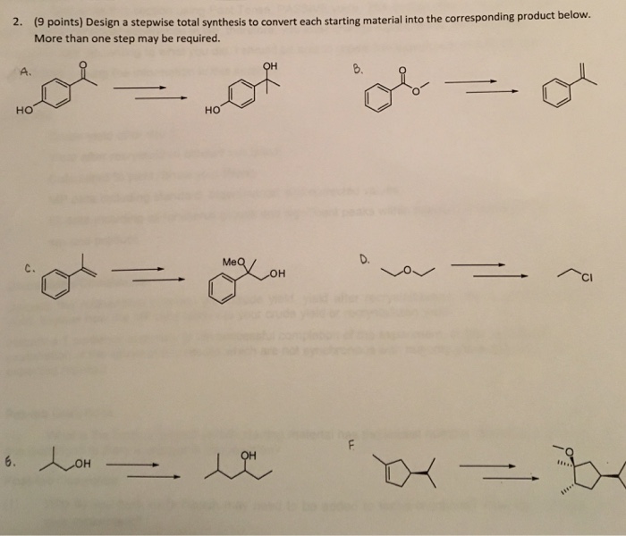 Solved Design a stepwise total synthesis to convert each | Chegg.com