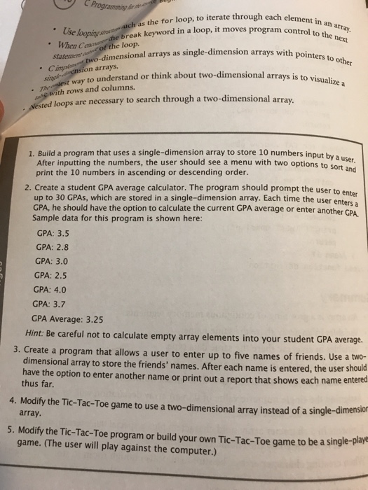 Solved Build A Program That Uses A Single Dimension Array To 2728
