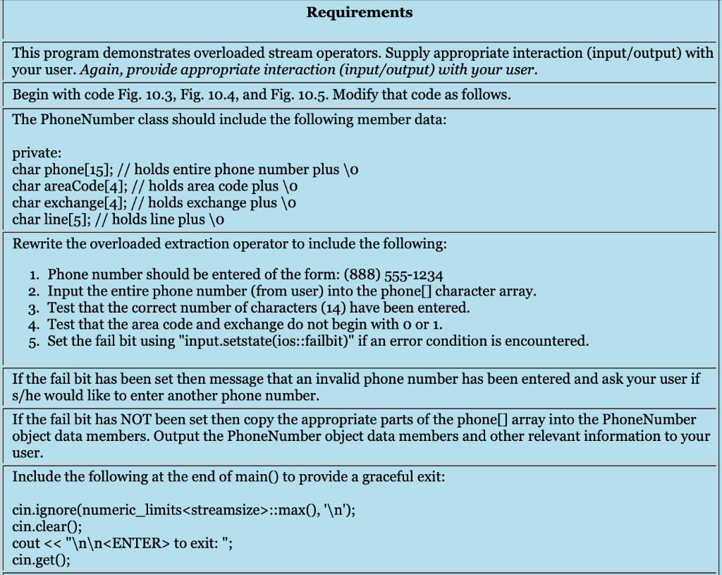 Solved C++ programming. Please follow the requirements and | Chegg.com