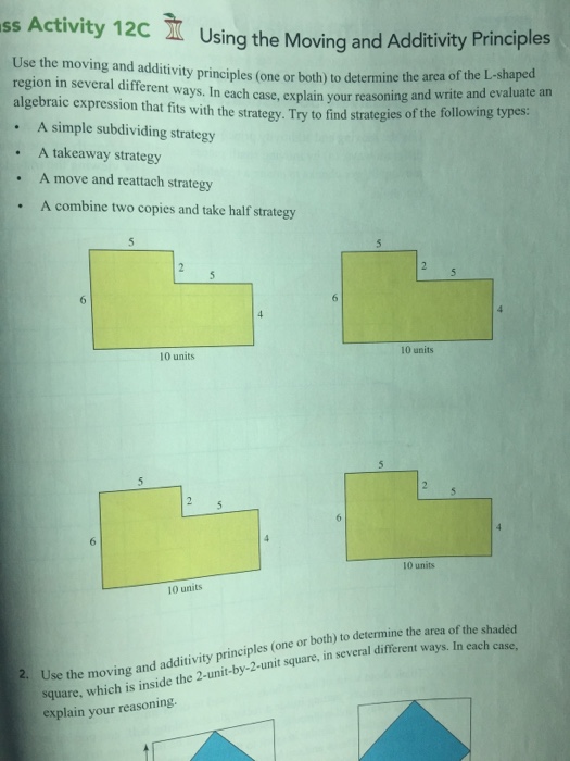 Solved ss Activity 12C Using the Moving and Additivity | Chegg.com