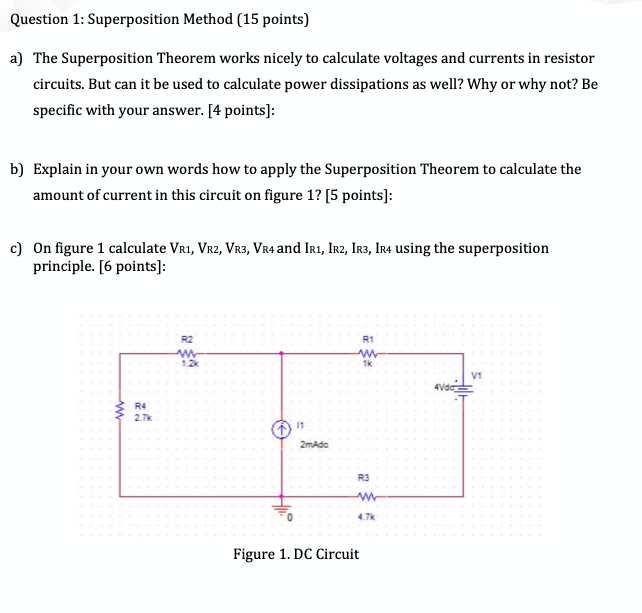 Solved Question 1: Superposition Method (15 points) a) The | Chegg.com