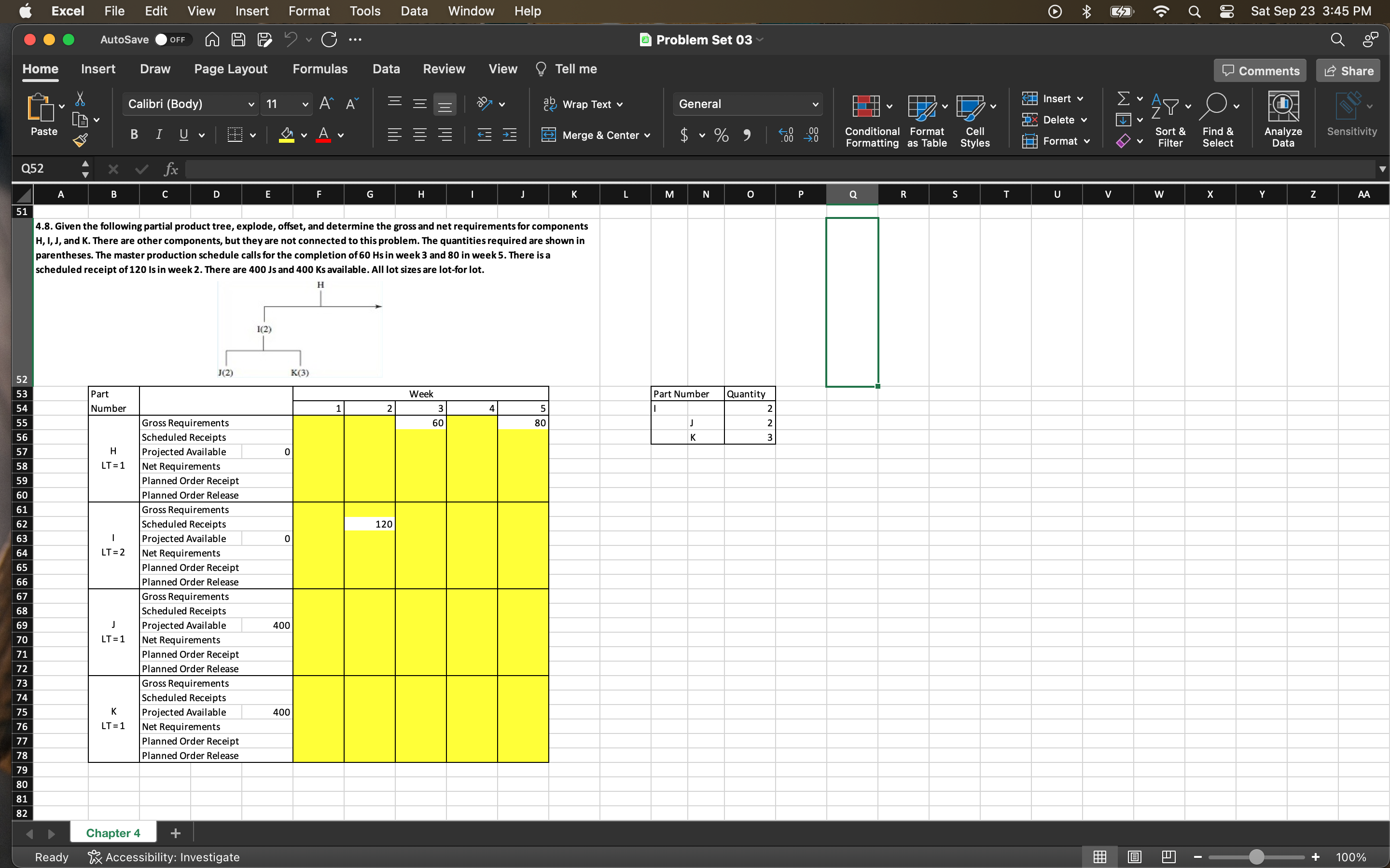 4.5. Given the following product tree, explode, | Chegg.com