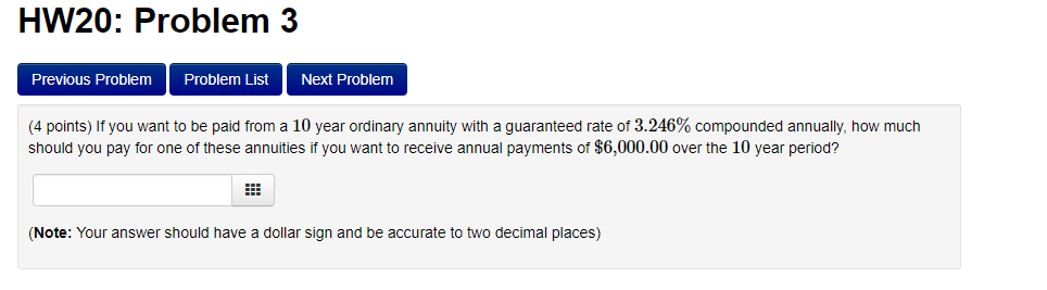 Solved HW20: Problem 3 Previous Problem Problem List Next | Chegg.com