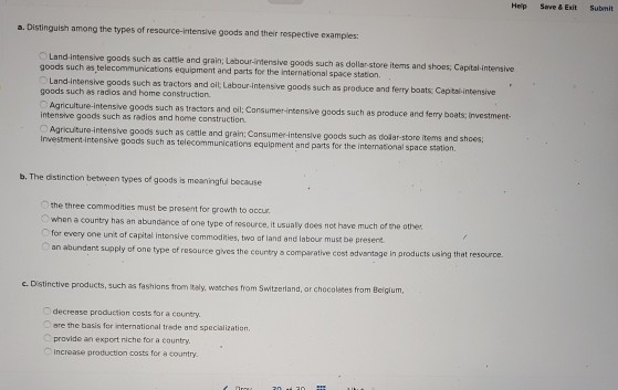 Solved a. Distinguish among the types of resource-intensive | Chegg.com