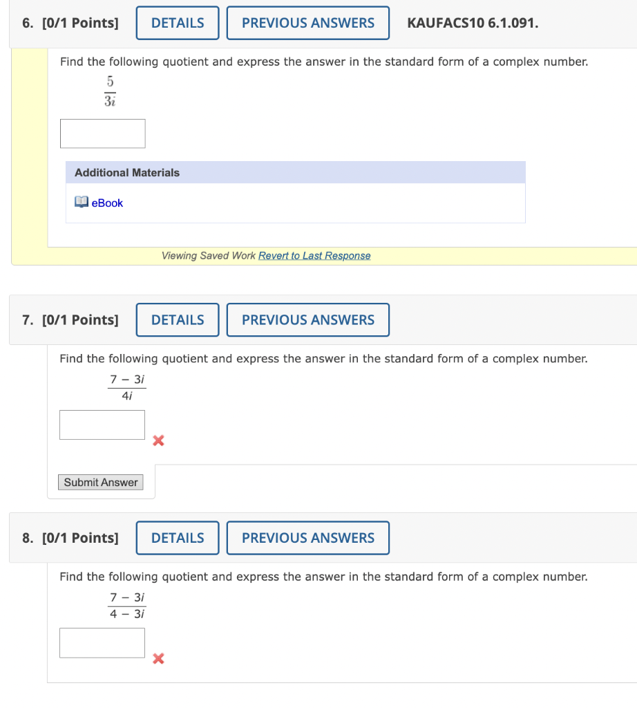Solved Find the following quotient and express the answer in | Chegg.com