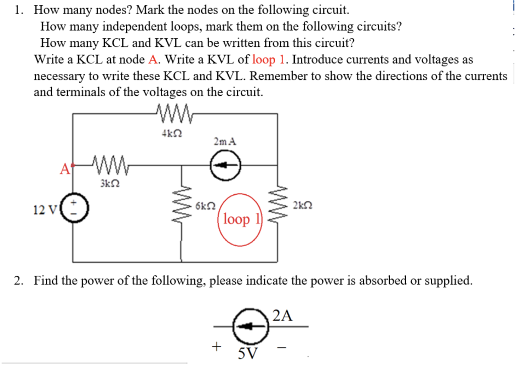 Solved 1. How many nodes? Mark the nodes on the following | Chegg.com