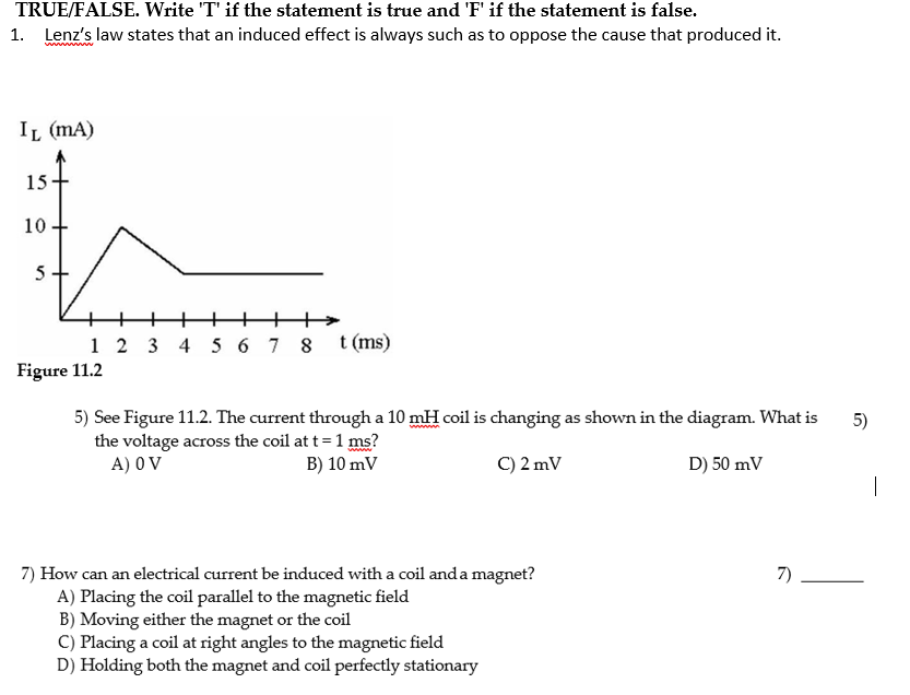 Solved TRUE/FALSE. Write 'T' if the statement is true and | Chegg.com