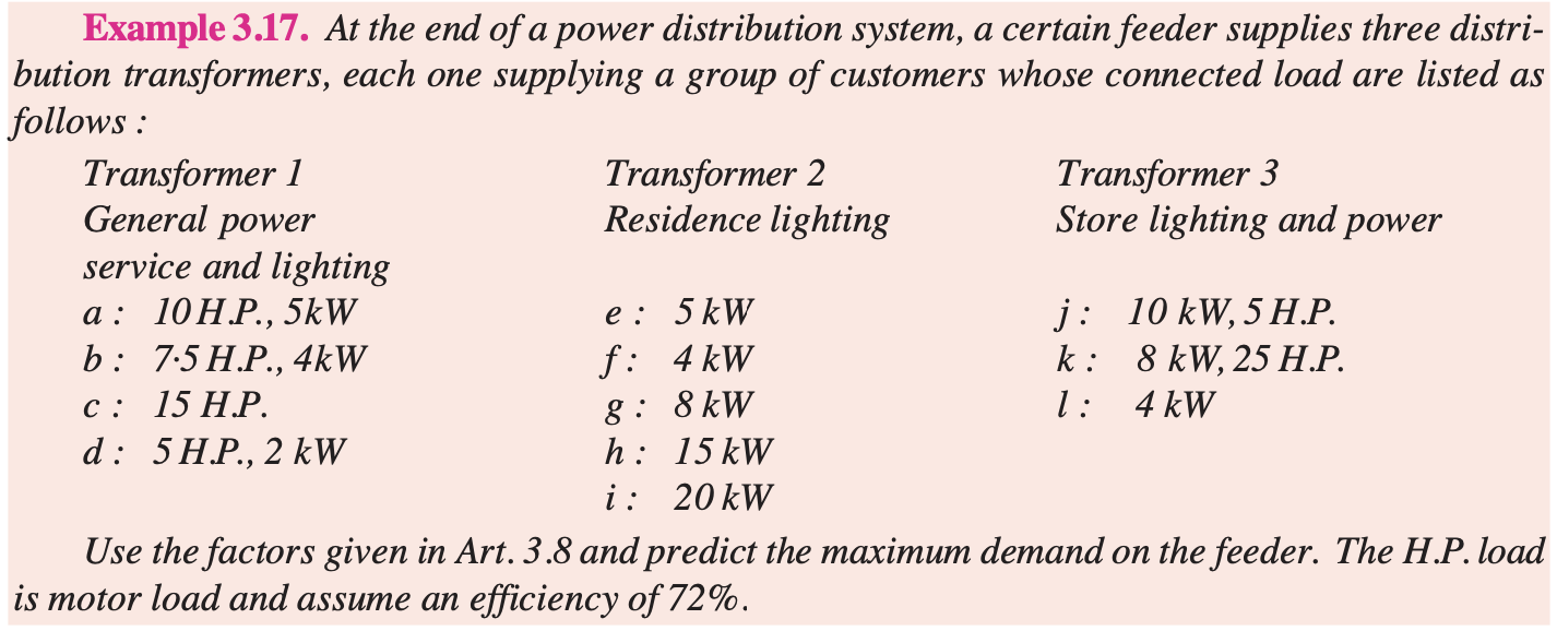 Solved Example 3.17. At the end of a power distribution | Chegg.com