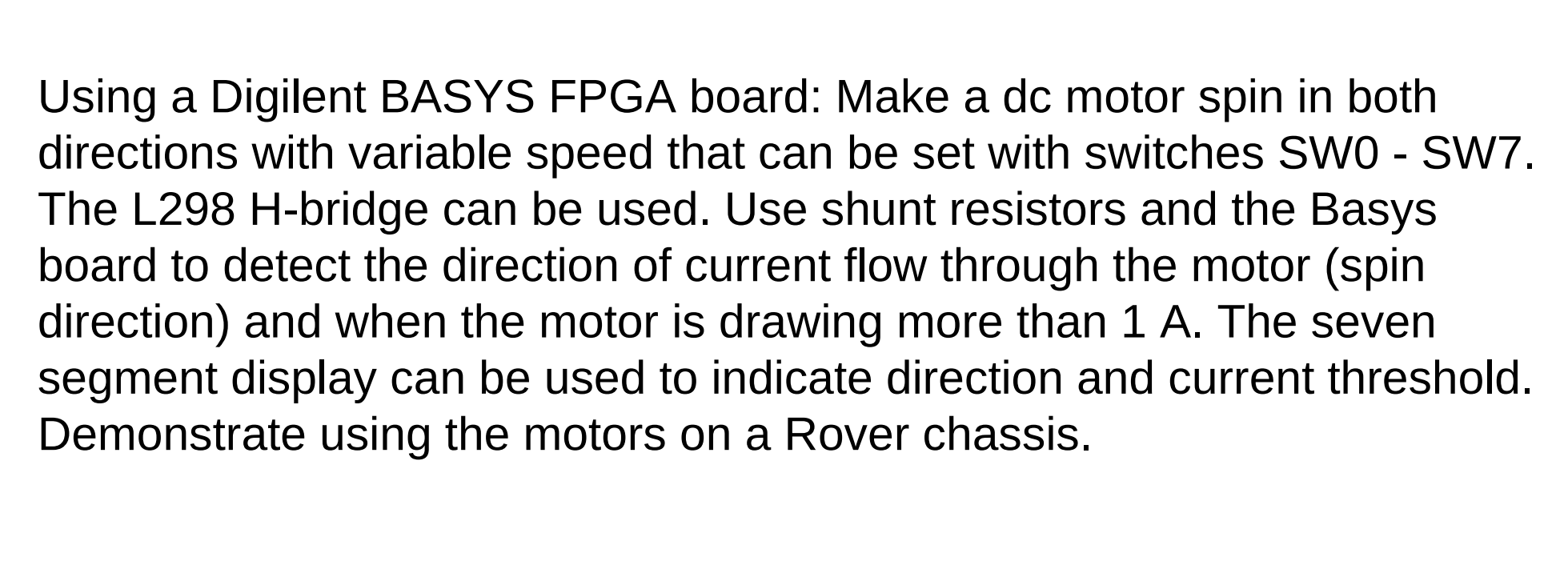 Using A Digilent Basys Fpga Board Make A Dc Motor