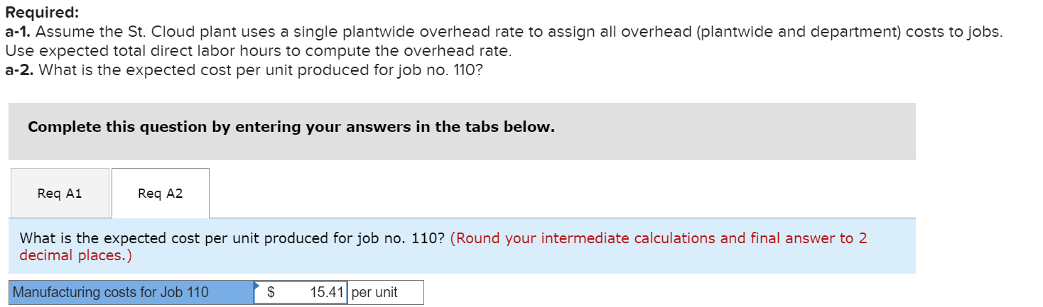 Assume the St. Cloud plant uses three separate | Chegg.com