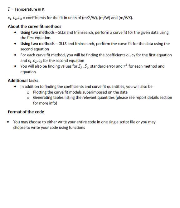 Solved Application Of Curve Fitting Algorithms Use