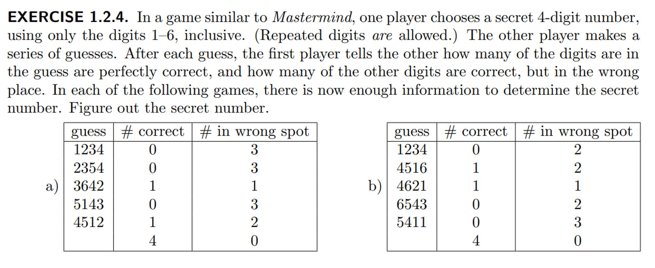 Solved EXERCISE 1.2.4. (Only Question B) ﻿In a game similar | Chegg.com