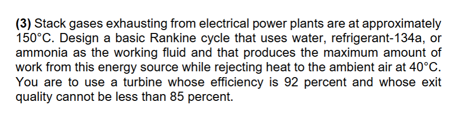 Solved (3) ﻿Stack gases exhausting from electrical power | Chegg.com