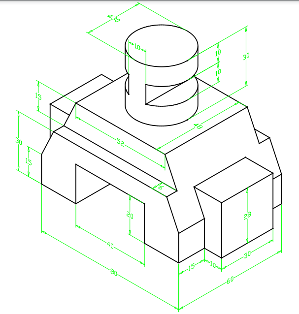 Solved Free hand sketch the orthographic views (front view, | Chegg.com