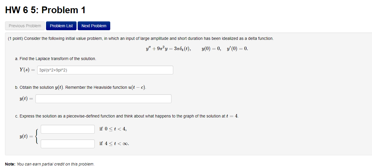 Solved HW 6 5: Problem 1 Previous Problem Problem List Next | Chegg.com