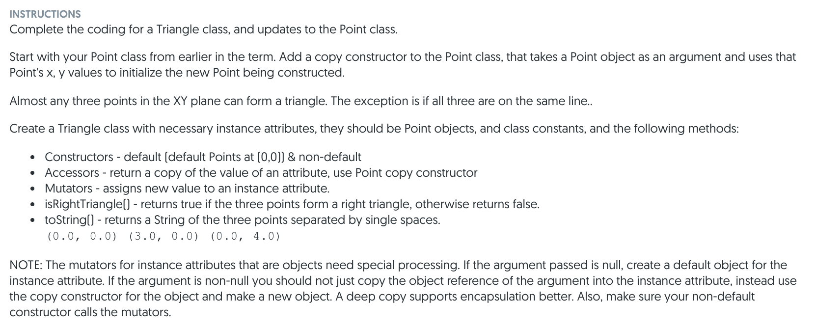 Solved Point Class: public class Point { private double | Chegg.com Solved Point Class: public class Point { private double | Chegg.com