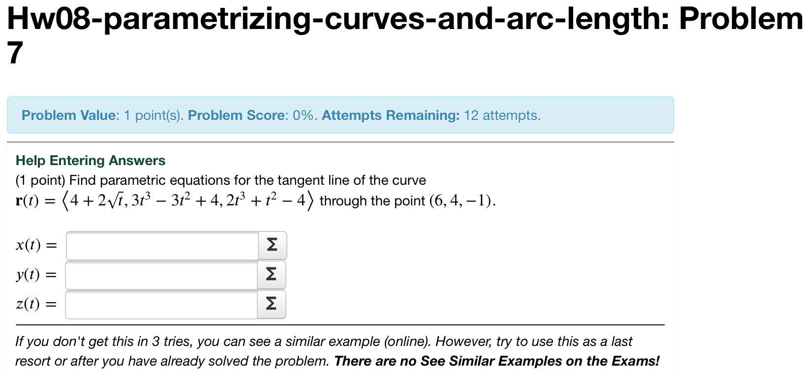 Solved Hw08-parametrizing-curves-and-arc-length: Problem 8 | Chegg.com