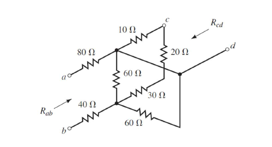 Solved b) Calculate the resistance Rcd in the | Chegg.com