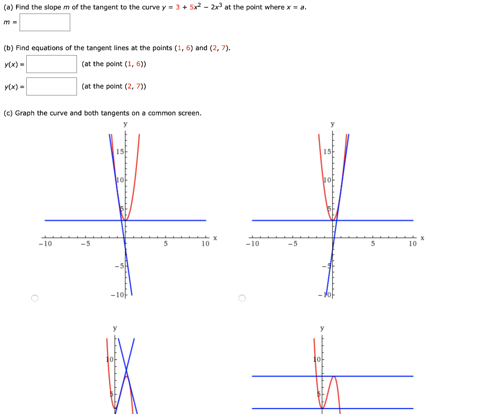 Solved (a) Find the slope m of the tangent to the curve y = | Chegg.com