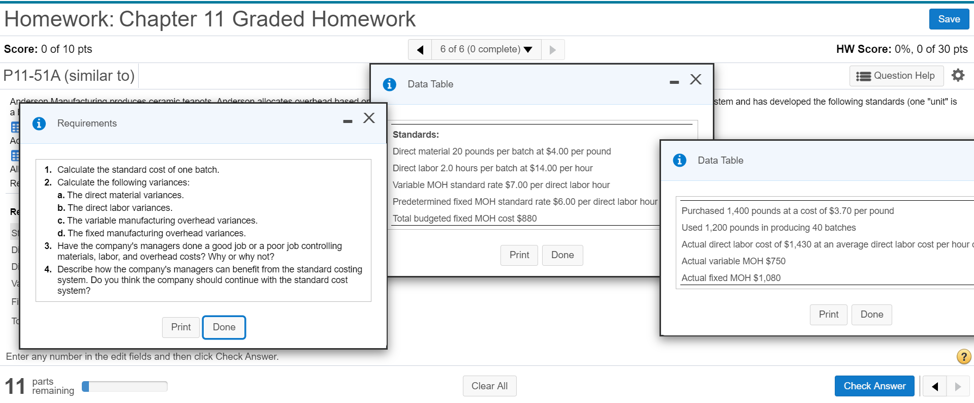 Solved Homework Chapter 11 Graded Homework Save Score 0 Of