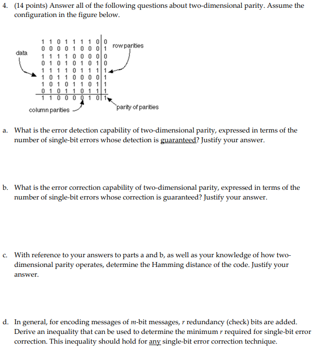 4. (14 points) Answer all of the following questions | Chegg.com