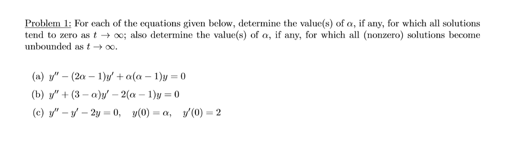 Solved Problem 1: For each of the equations given below, | Chegg.com
