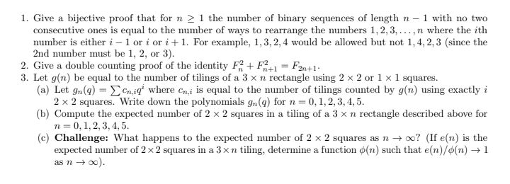 Solved consecutive ones is equal to the number of ways to | Chegg.com