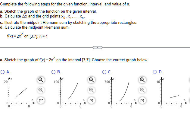 Solved Complete the following steps for the given function, | Chegg.com