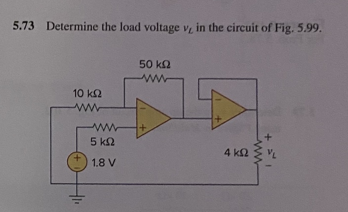 Solved 5.73 Determine the load voltage vL in the circuit of | Chegg.com