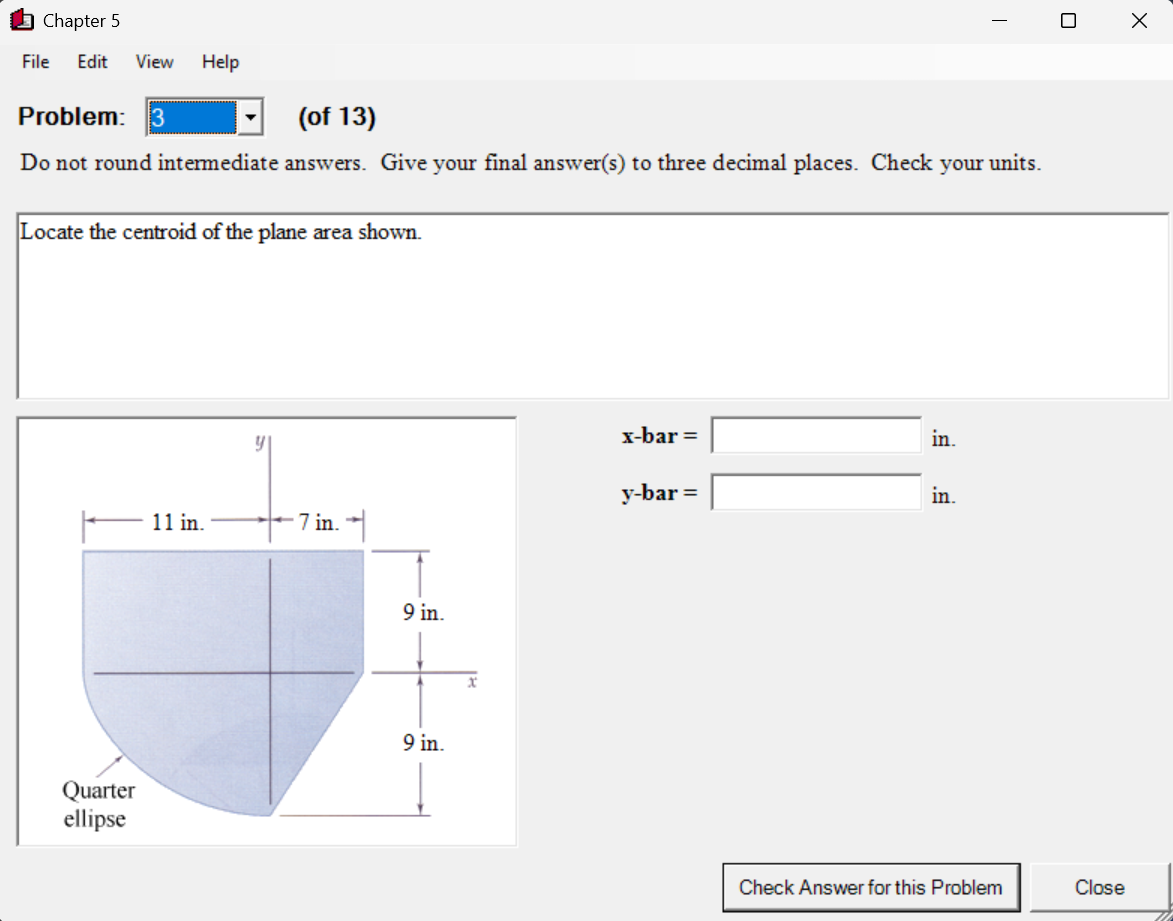 Solved Chapter 5File Edit View HelpProblem:3 -(of 13)Do ﻿not | Chegg.com