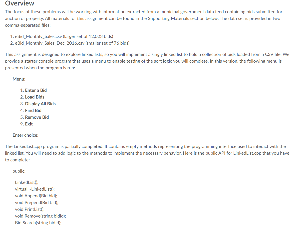 Solved Please finish the whole code. /================= // | Chegg.com
