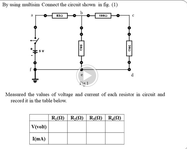 Solved By using multisim Connect the circuit shown in fig. | Chegg.com