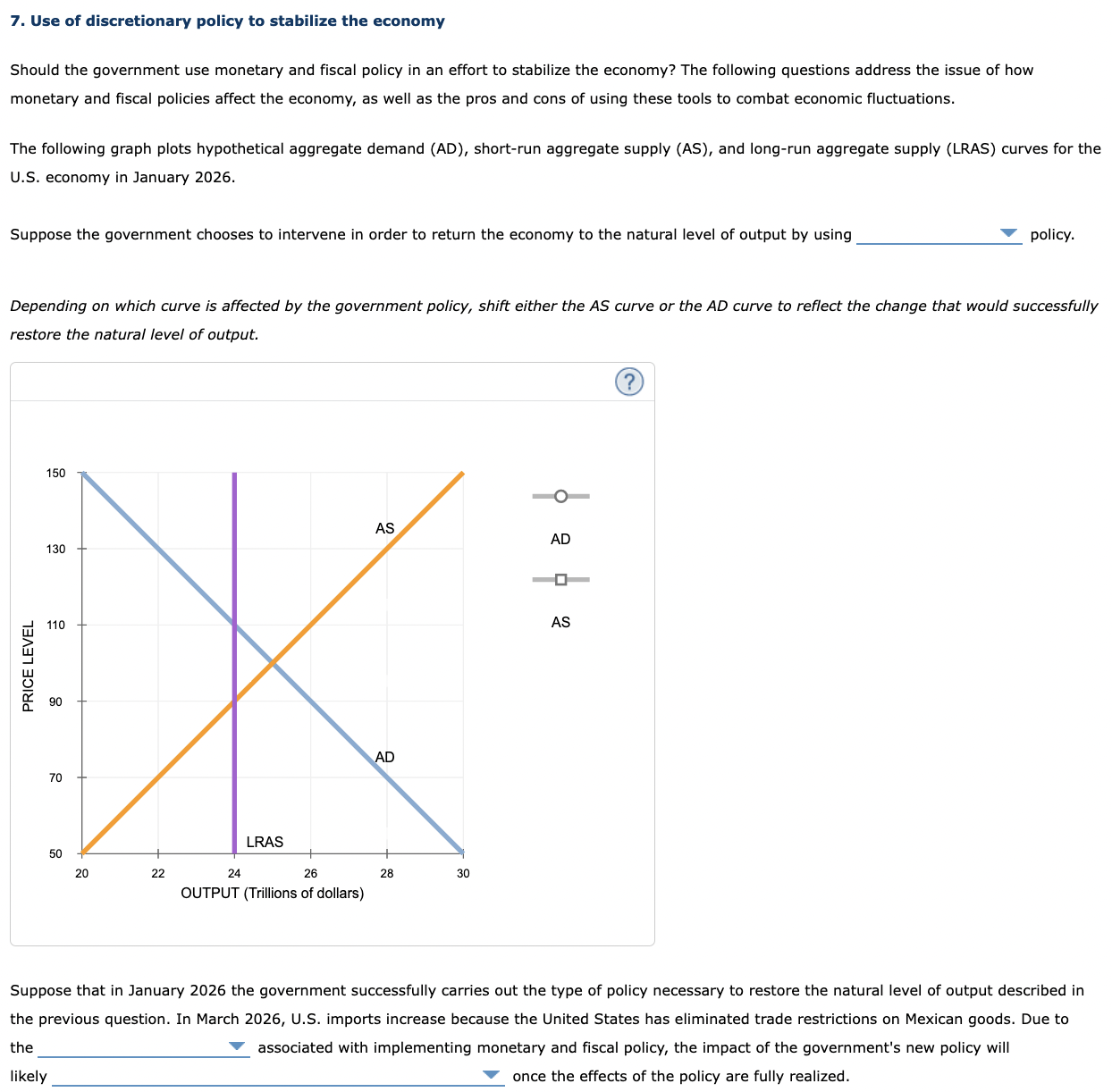 Solved 2. Depending on which curve is affected by the | Chegg.com