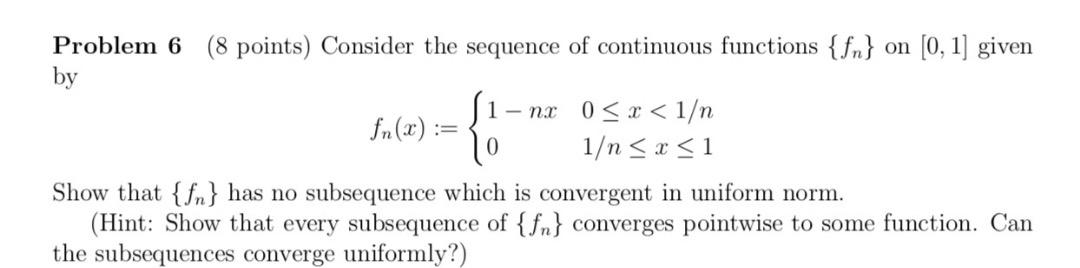 Solved Problem 6 (8 points) Consider the sequence of | Chegg.com