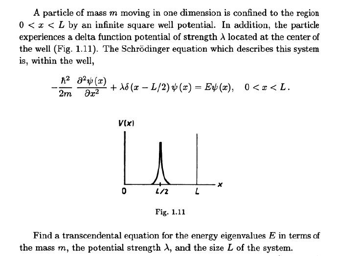 Solved A particle of mass m moving in one dimension is | Chegg.com