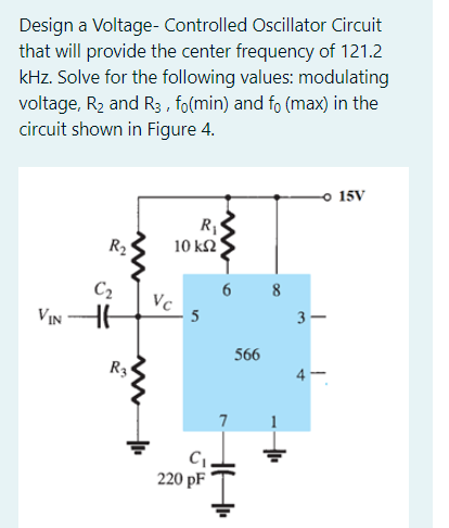 Solved Design a Voltage - Controlled Oscillator Circuit that | Chegg.com