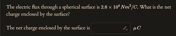 Solved The electric flux through a spherical surface is | Chegg.com