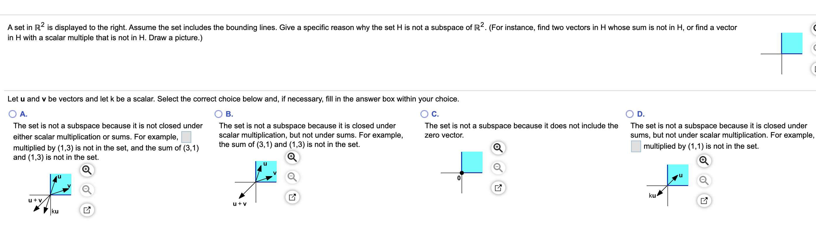 Solved A set in R2 is displayed to the right. Assume the set | Chegg.com