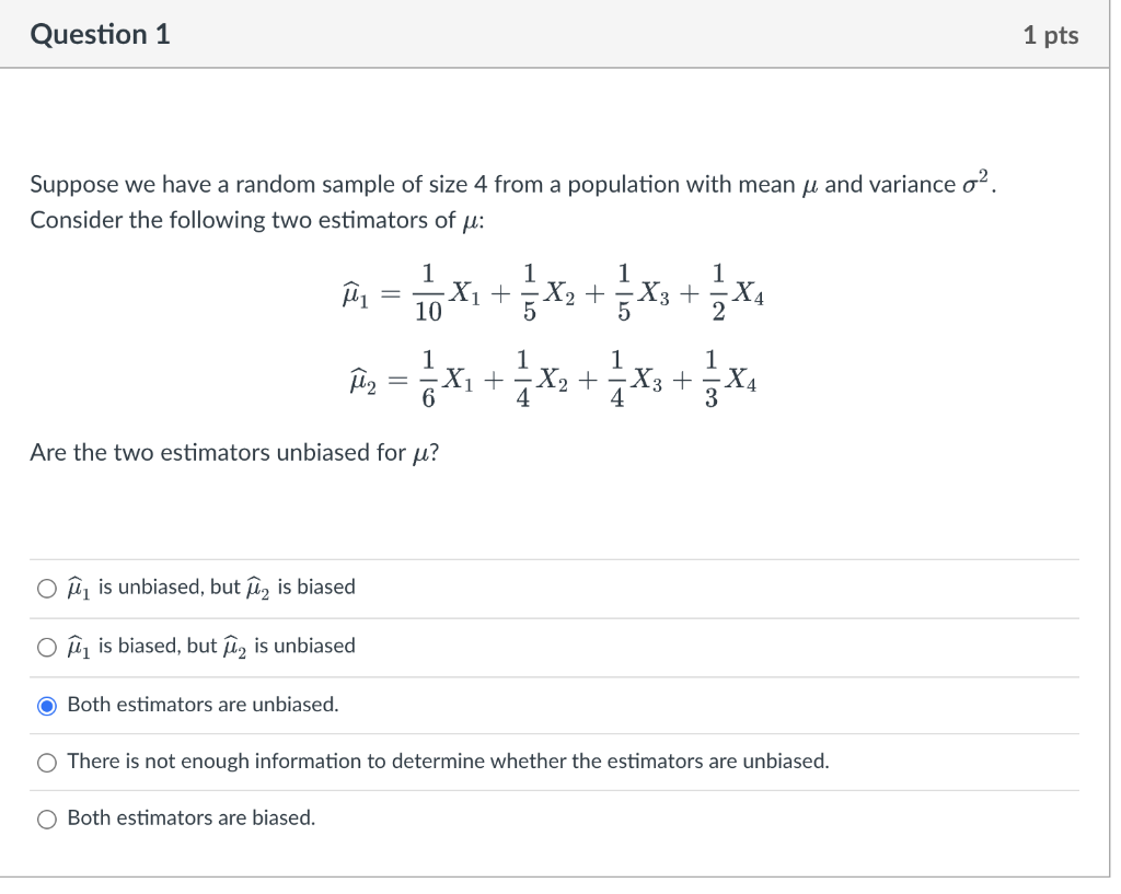 Solved Suppose we have a random sample of size 4 from a | Chegg.com