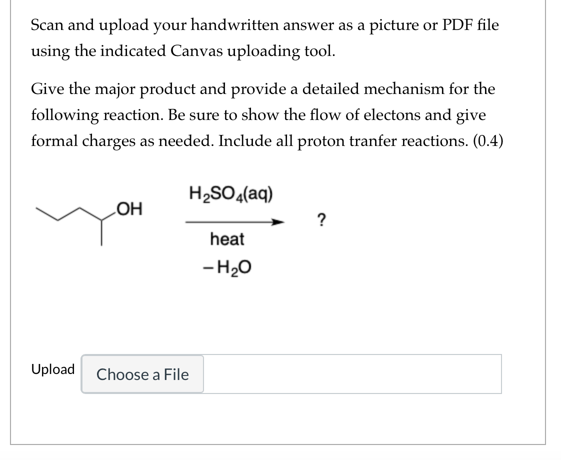 Solved Scan and upload your handwritten answer as a picture | Chegg.com