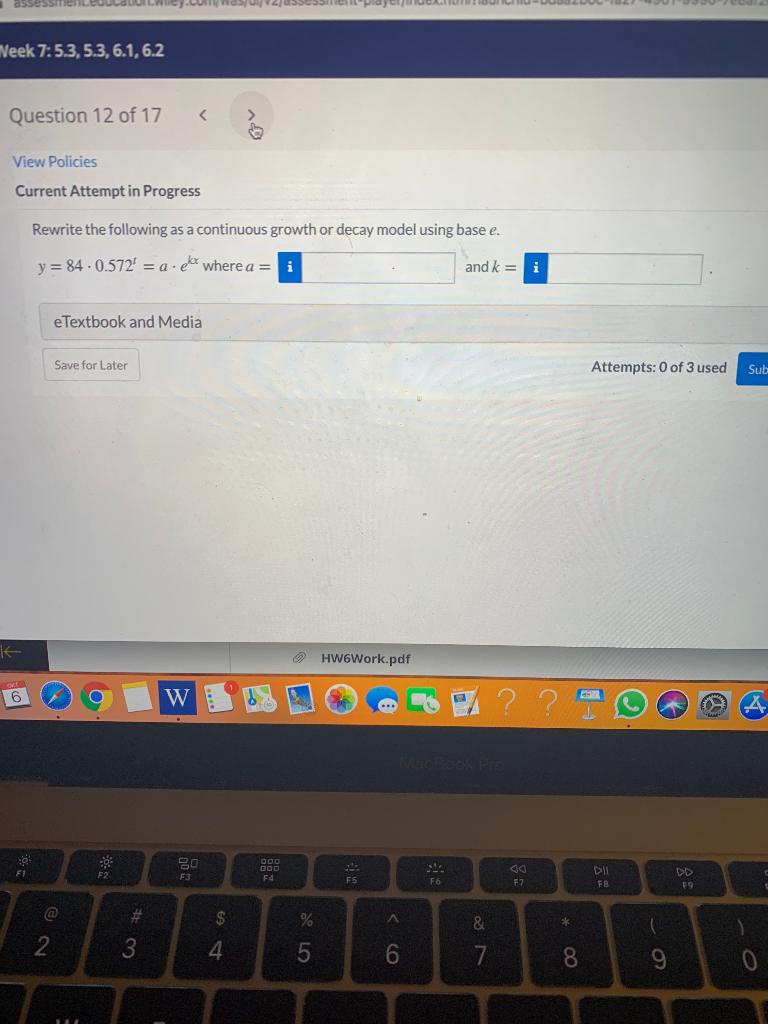 Solved Neek 7:5.3.5.3, 6.1,6.2 Question 12 of 17