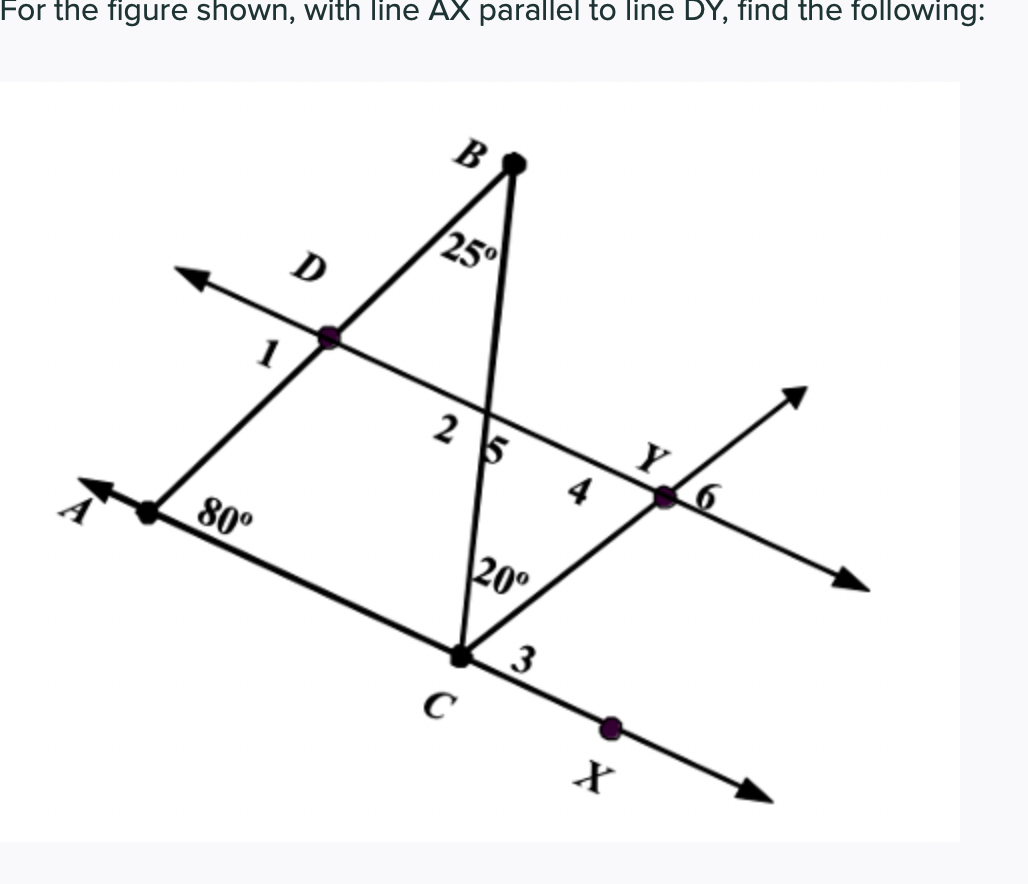 Solved For the figure shown, with line AX parallel to line | Chegg.com