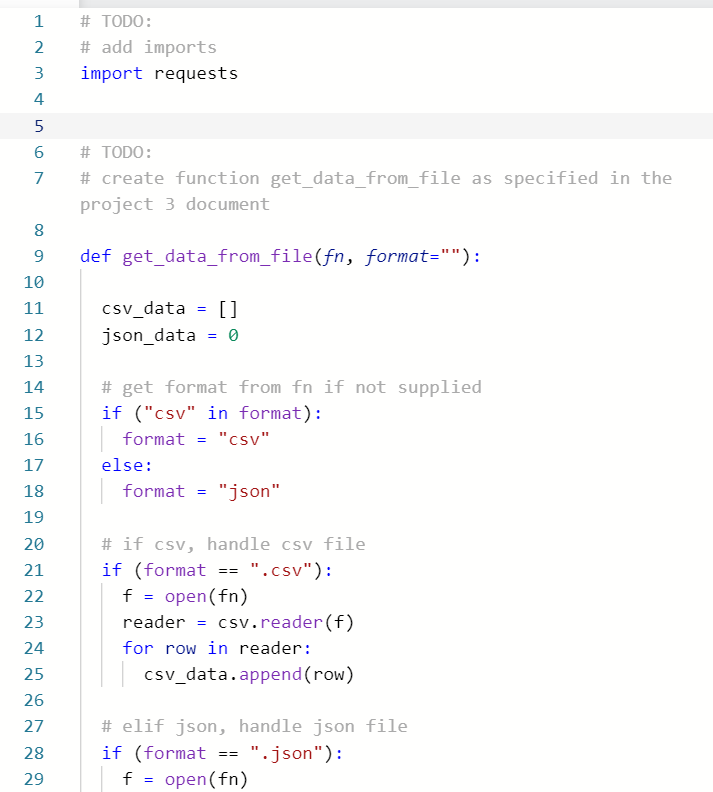 Solved 1 2 # TODO: # add imports import requests 3 4 09 5 6 | Chegg.com