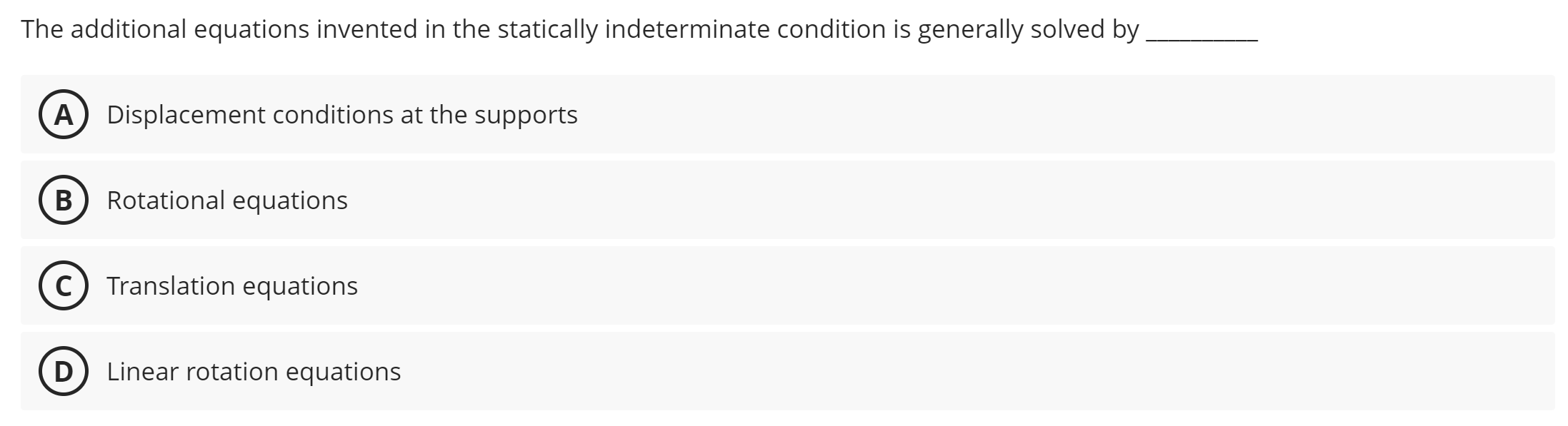 Solved The additional equations invented in the statically | Chegg.com