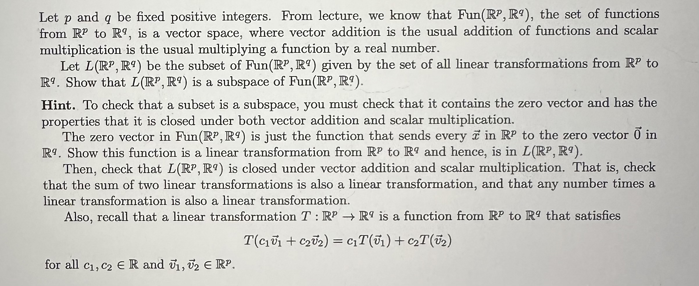 Solved Let p and q be fixed positive integers. From lecture, | Chegg.com