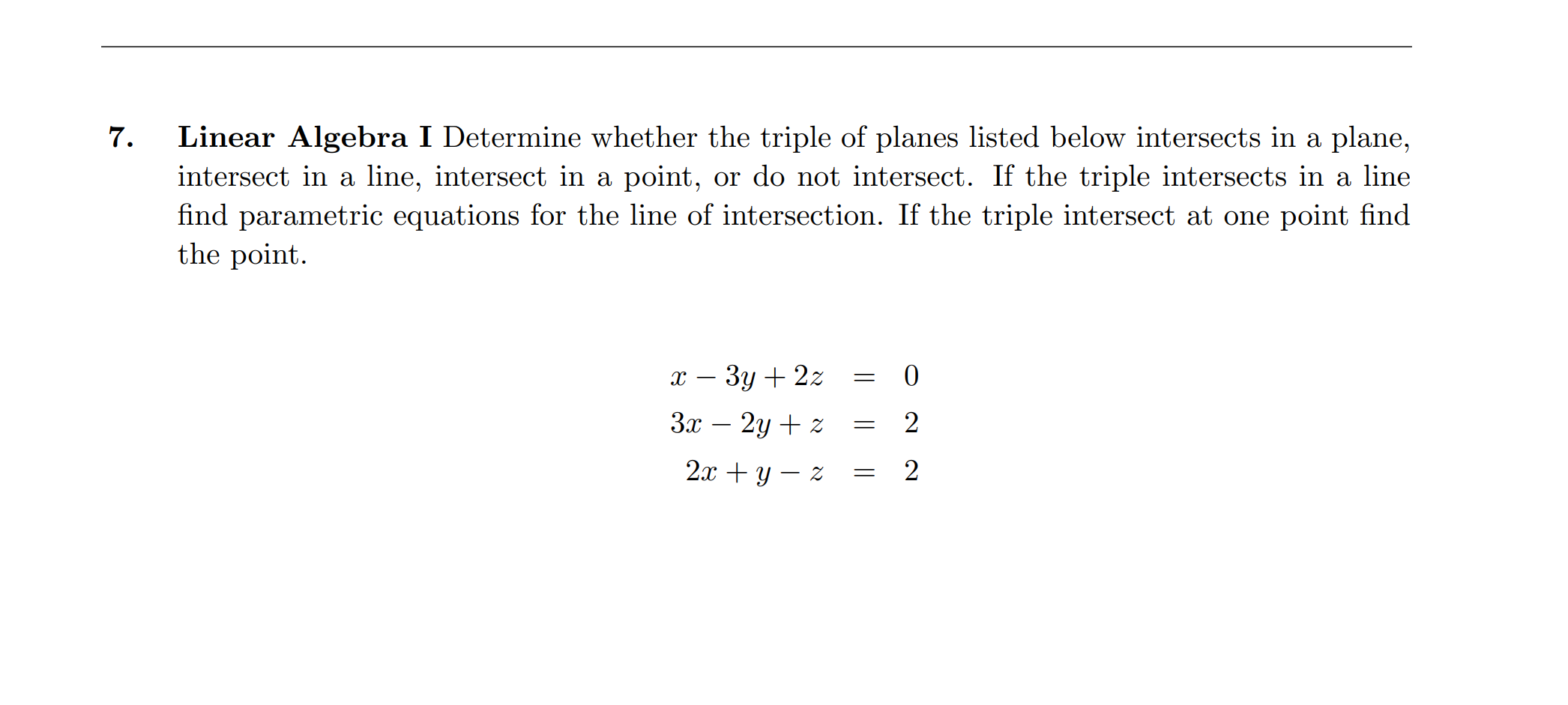 Solved Linear Algebra I Determine whether the triple of | Chegg.com